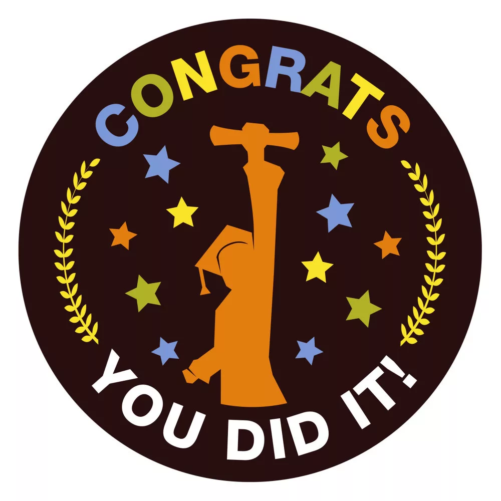 Ballagási dekor tábla, Congratulations, You did it! - Hélium